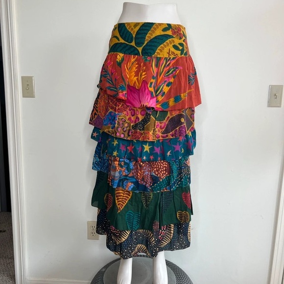 Skirts | Multicolor Tiered Skirt | Poshmark